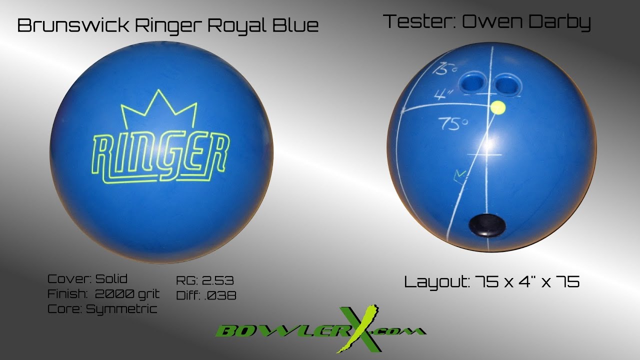 Brunswick Ringer Royal Blue Ball Reaction Video - BowlerX.Com - YouTube