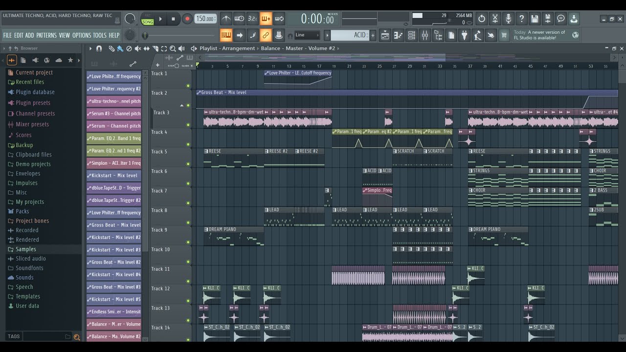ULTIMATE TECHNO, ACID, HARD TECHNO, RAW TECHNO, HYPERTECHNO + VOICE + FLP - YouTube