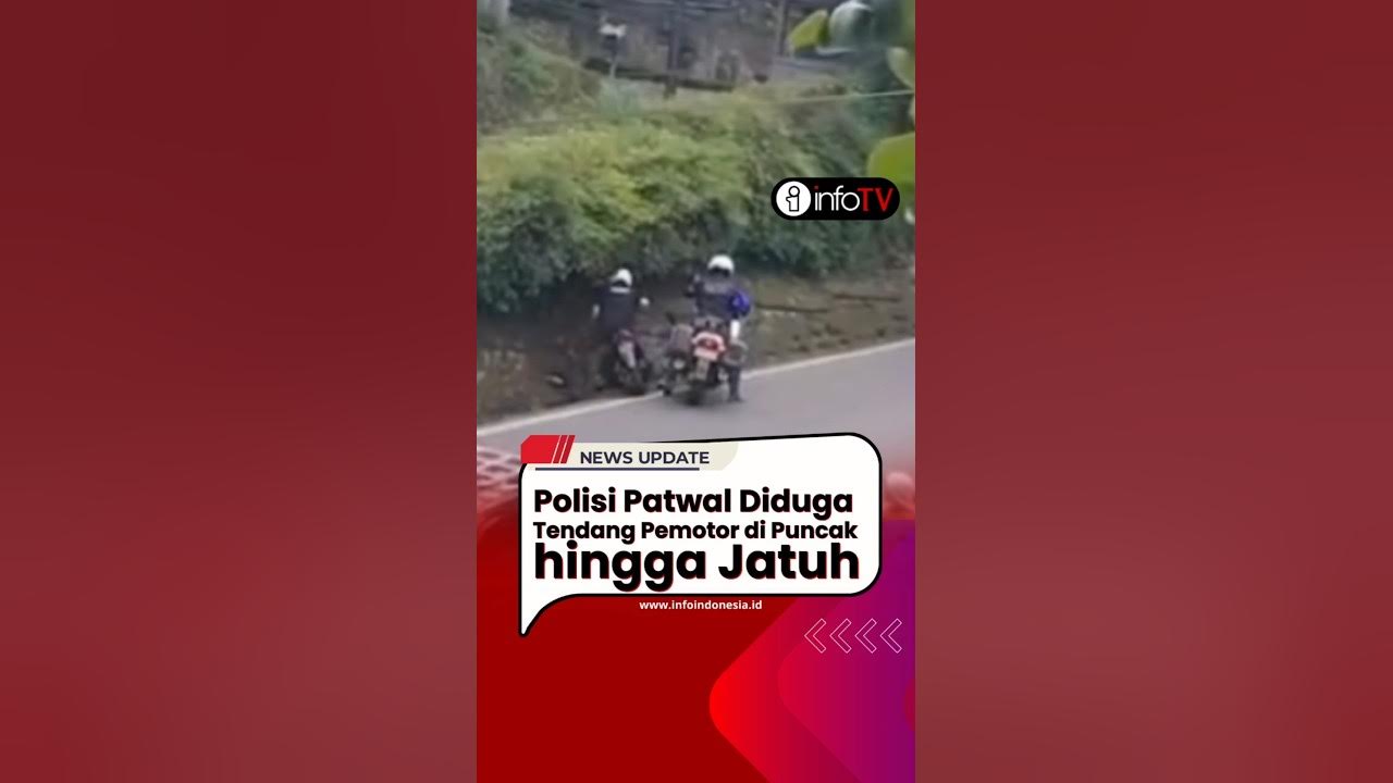 Polisi Patwal Diduga Tendang Pemotor di Puncak hingga Jatuh - YouTube