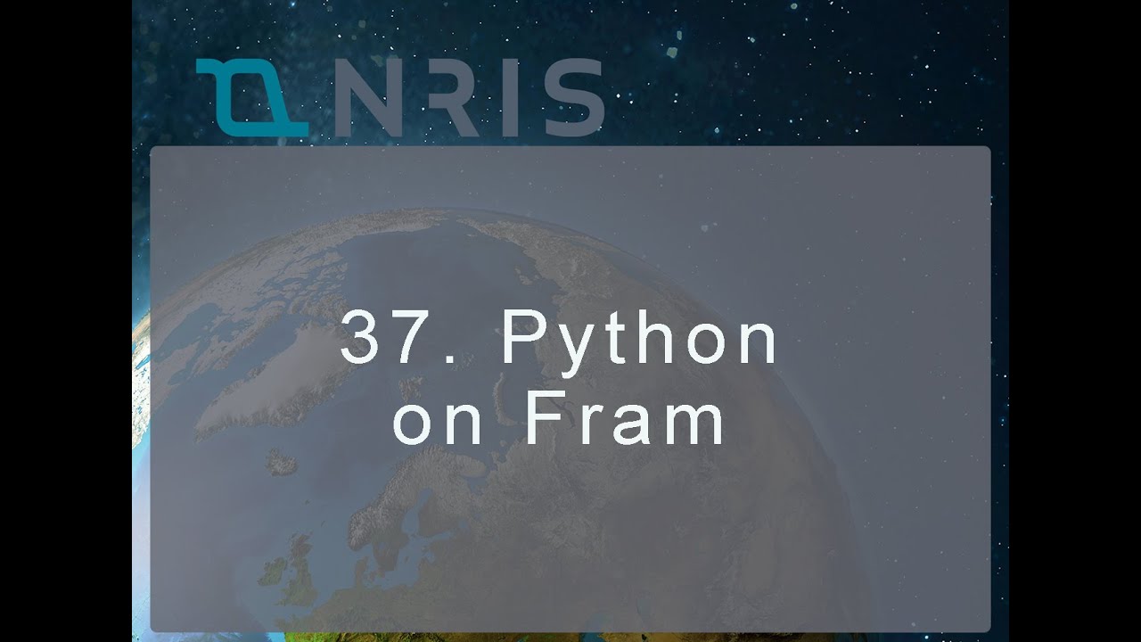 37. Python on Fram - YouTube