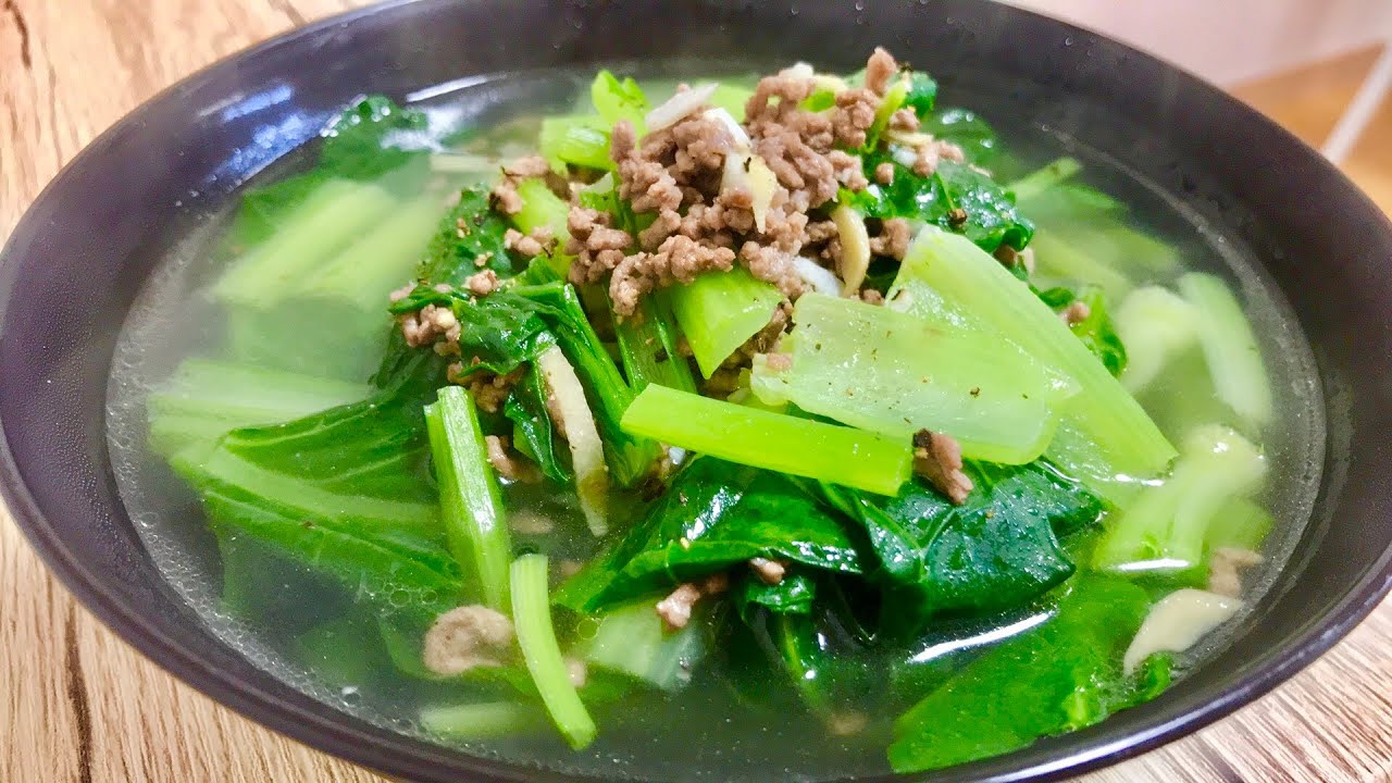 Món Ngon || Canh rau cải xanh thịt bò ngon và giàu dinh dưỡng || Kimi ...