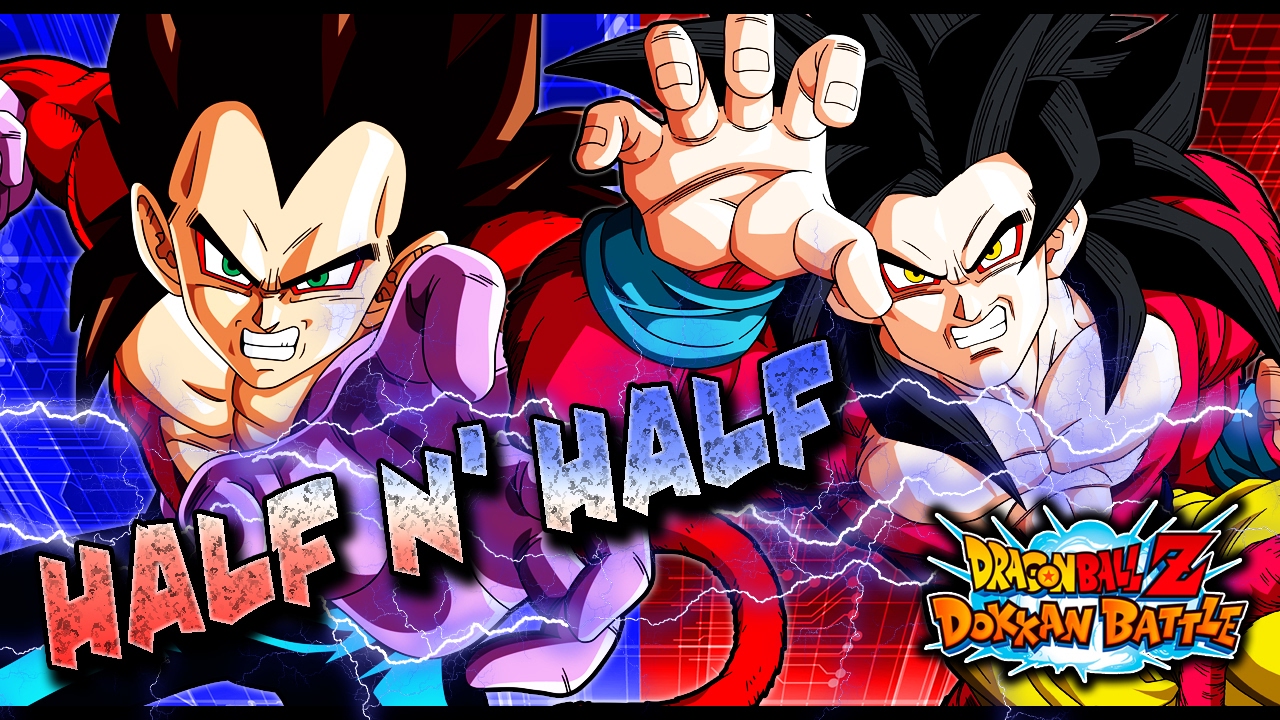 SSJ4 VEGETA AND SSJ4 GOKU VS SSJ RAGE TRUNKS!! HALF N HALF/STR-AGL ...