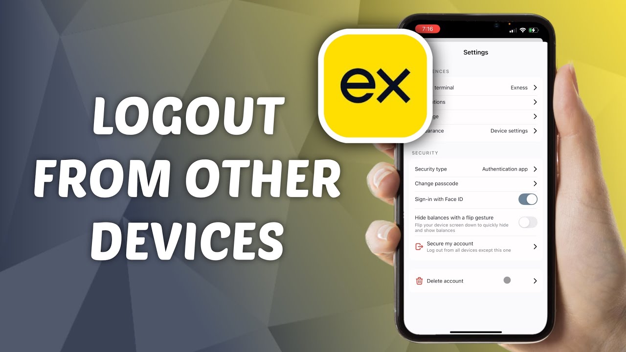 How to Logout Exness Account from Other Logged In Devices - YouTube