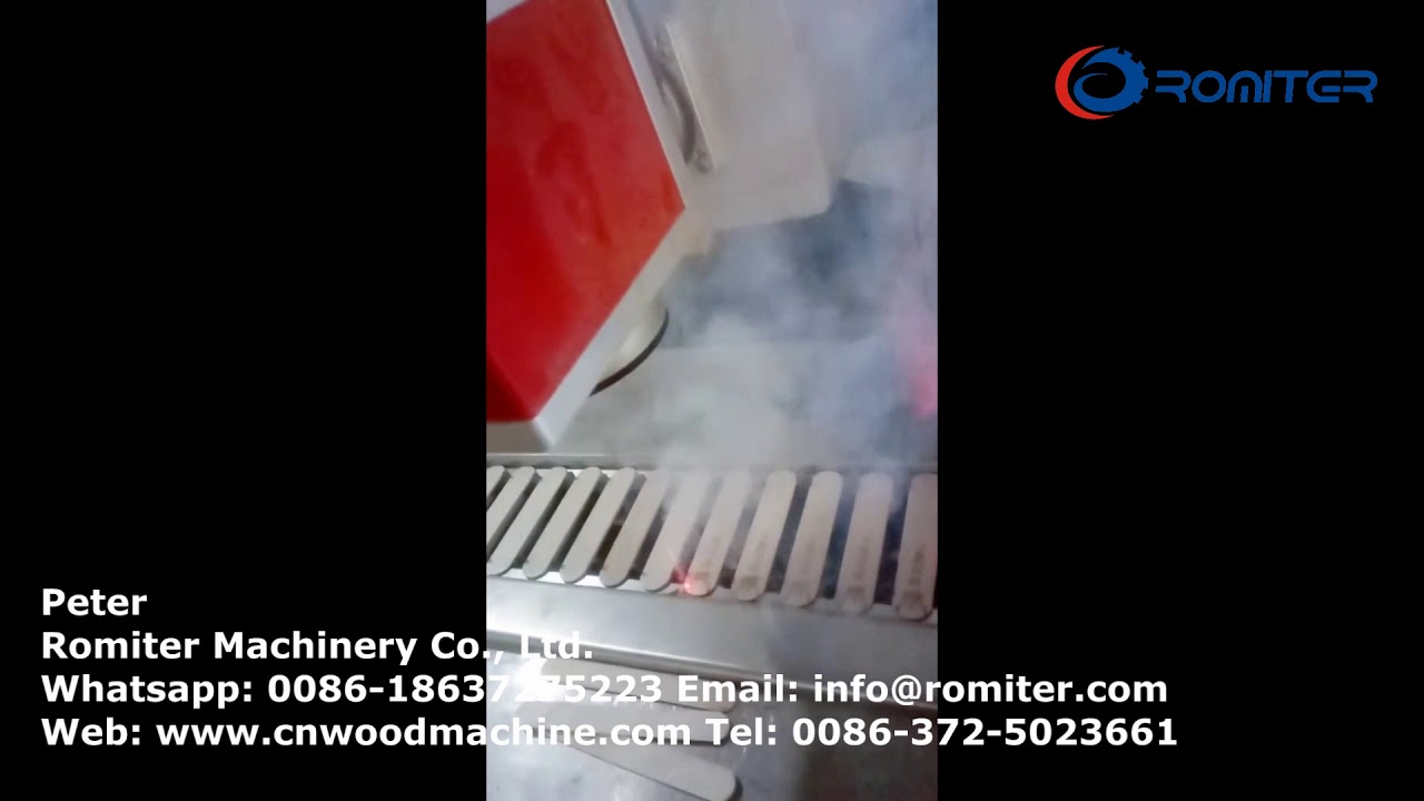 Automatic Wooden Tongue Depressor Laser Branding Machine - YouTube