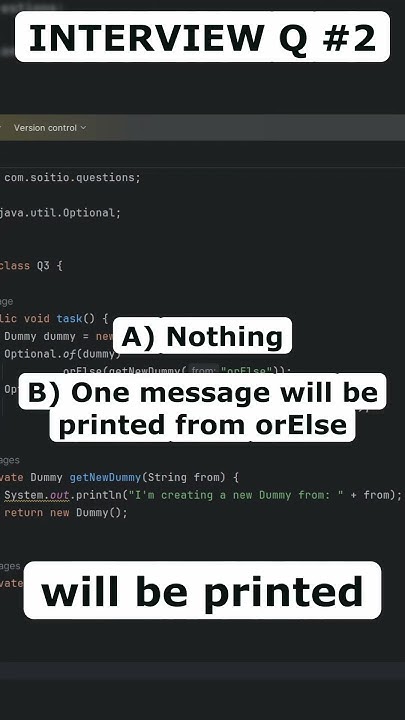 Technical interview question #2 - Optionals #java #programming #interview #coding #tricky - YouTube