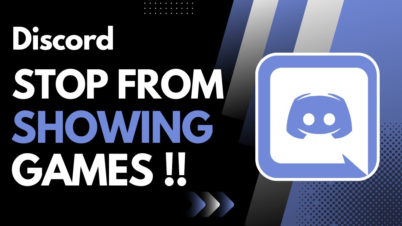 How to Stop Discord from Showing Game ! - YouTube