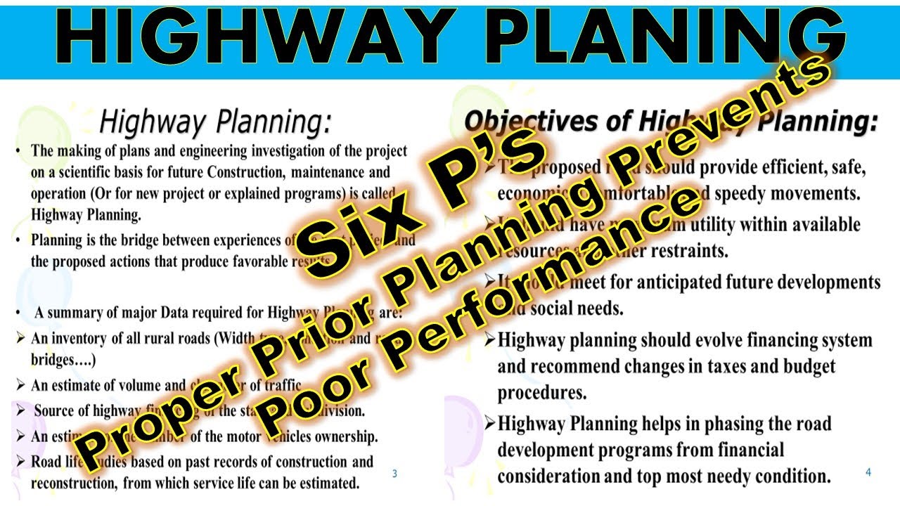 Lec.04-HTE- Highway Planning - Introduction - Objectives, Principles ...