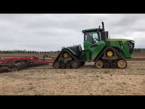 John Deere 9620RX Pulling Case IH 870 Ecolo-Tiger, 360 Yield Center ...
