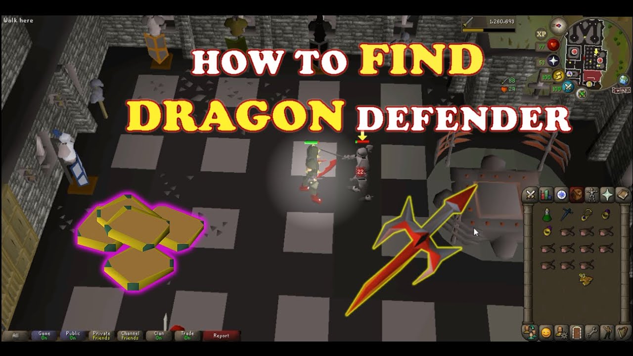 OSRS Fastest Way to Get Dragon Defender: Most Valuable Item - YouTube