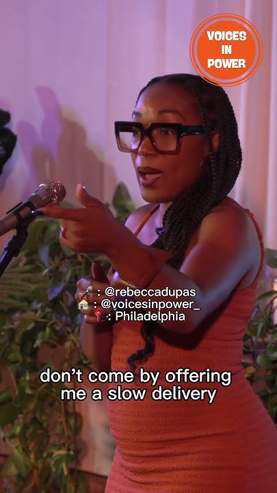 Rebecca Dupas - I'm Good, Bruh (snippet) @ Voices In Power | Spoken ...