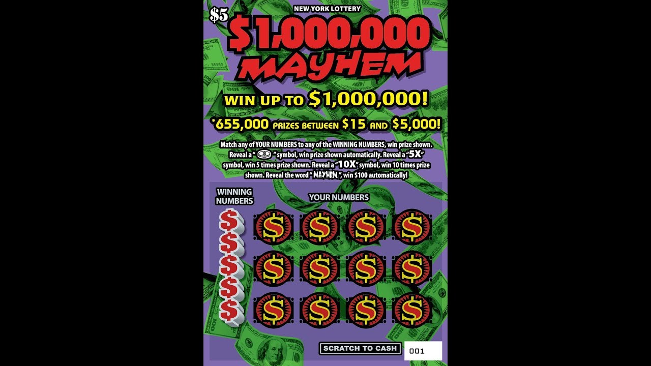 $5 $1MILLION MAYHEM ! Lottery Bengal Scratch Off instant tickets - YouTube