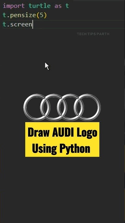 Draw Audi Logo Using Python turtle | #pythonprogramming #Audi #shorts - YouTube