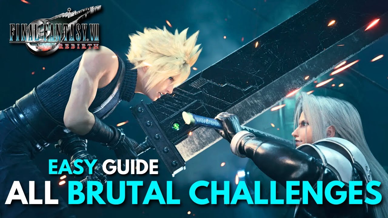 Final Fantasy 7 (VII) Rebirth - ALL 6 VR Brutal Challenges - EASY ...