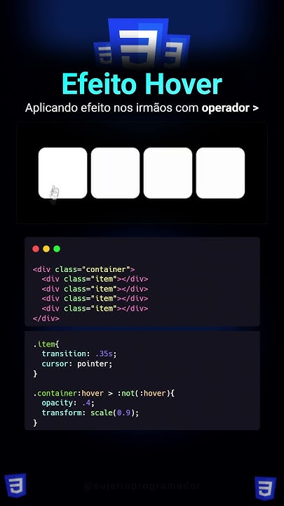 Bora criar efeito hover afetando os elementos irmãos com CSS #coding #css #frontend - YouTube