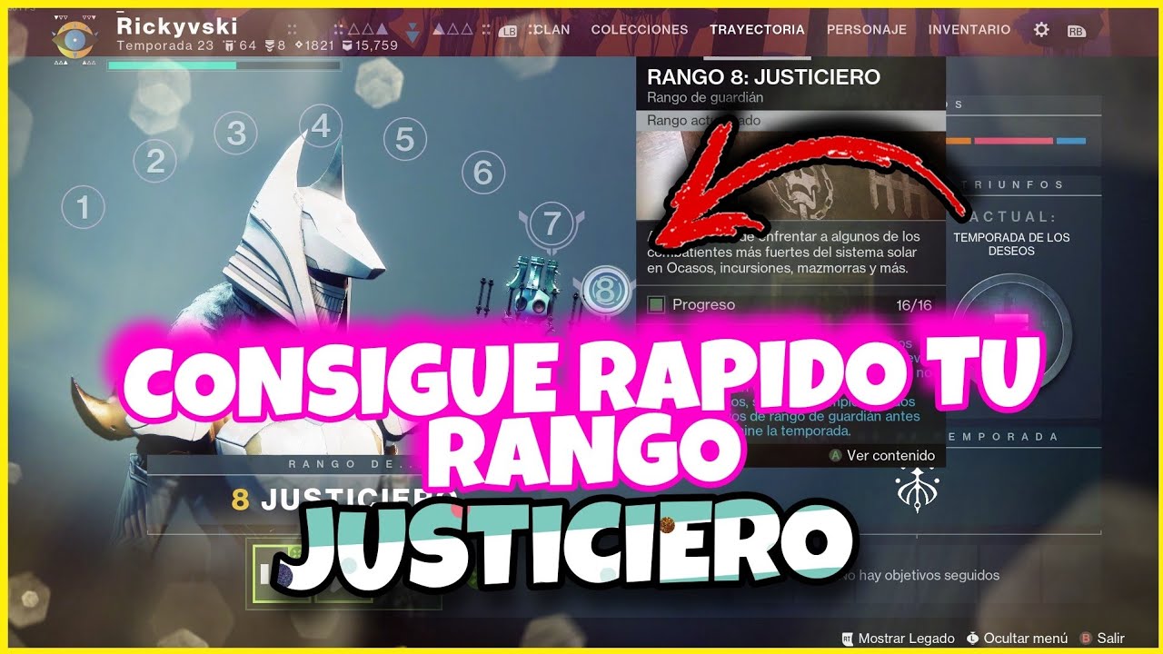 🏆COMO SUBIR de RANGO en DESTINY 2 GUIA para PRICIPIANTES - TEMPORADA 23 ...