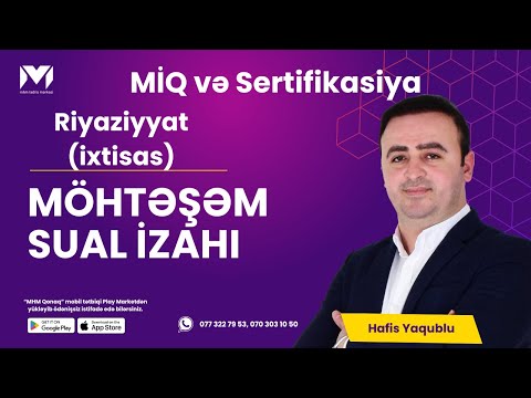 Hafis müəllim | #riyaziyyat  #miq  #sertifikasiya #test | 24.01.2026