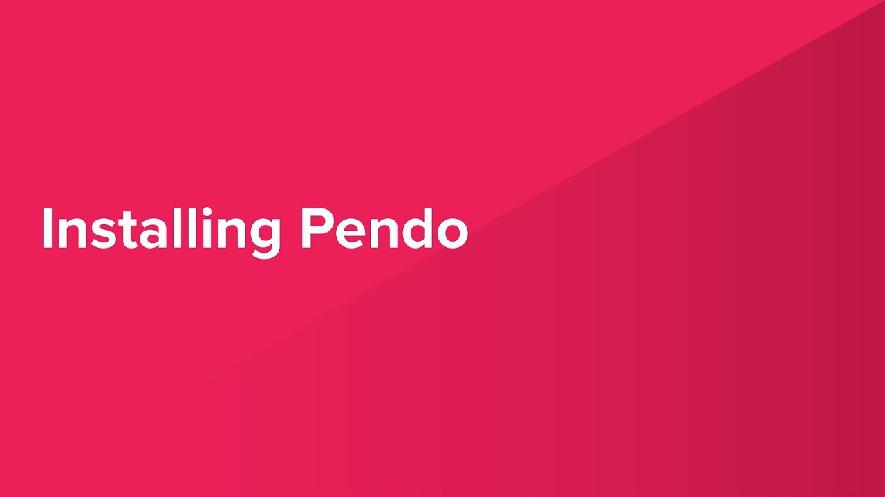 Installing Pendo in Your Application - YouTube