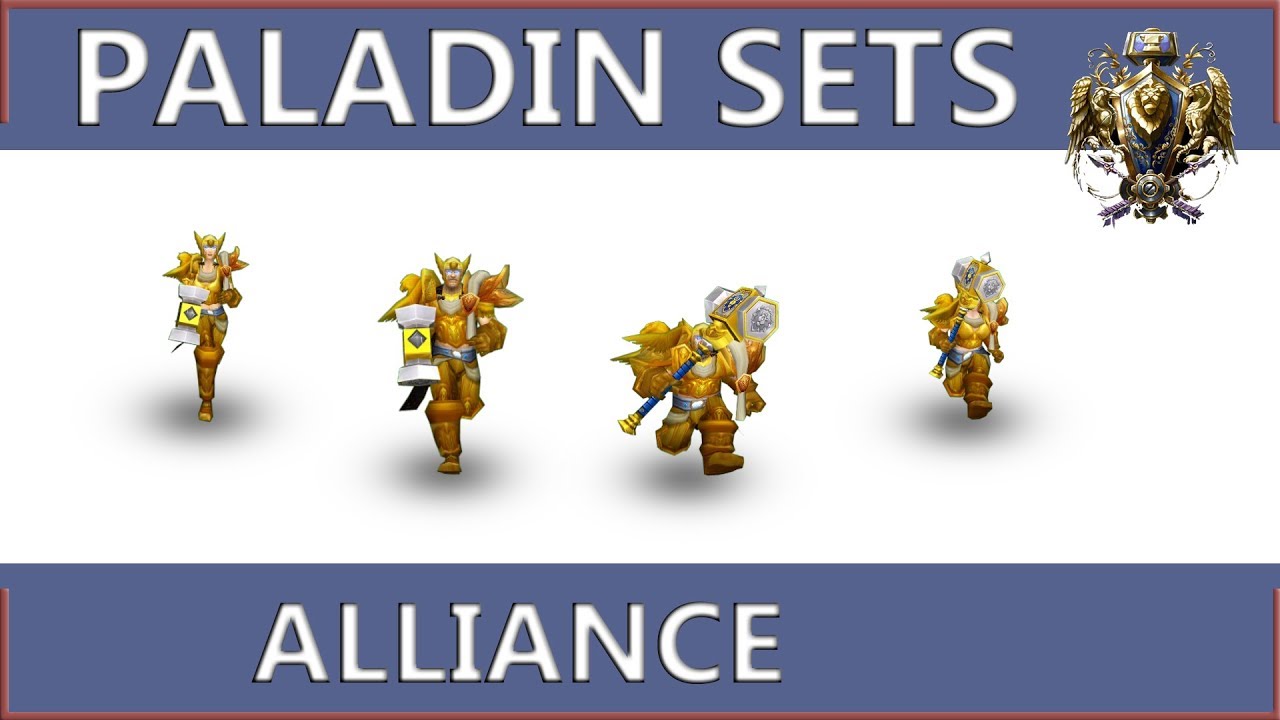 WOW Classic: Paladin Alliance all Sets and Animations - YouTube