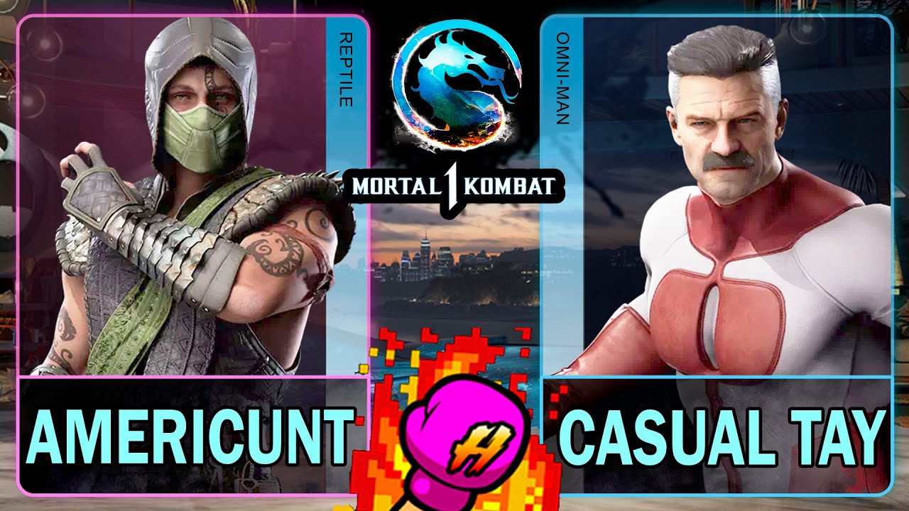 MK1 Americunt (REPTILE) VS Casual Tay (OMNI-MAN)🥊Mortal Kombat 1🥊4K 60 ...