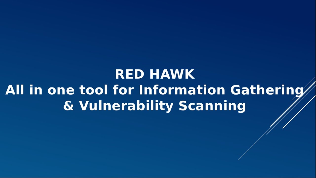 RED HAWK: All in one suite for Information Gathering and Vulnerability ...