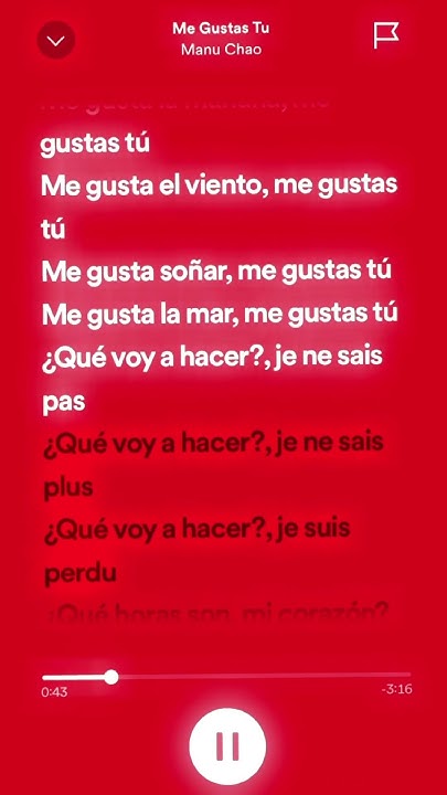 Me Gustas Tu Lyrics|Capcut #keşfetduası #keşfetedüş #spotify #easy # ...