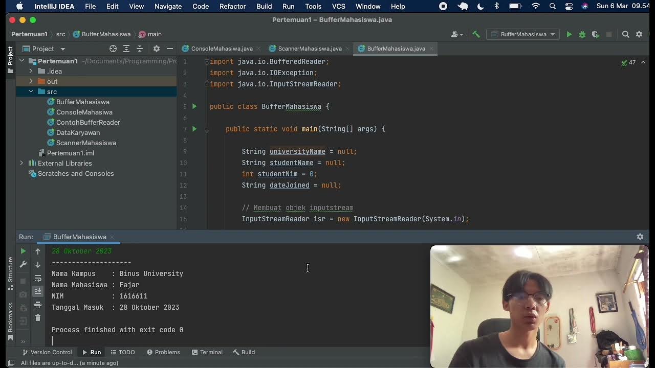 Class Scanner, Buffer, Console Java - IntelliJ IDEA - YouTube