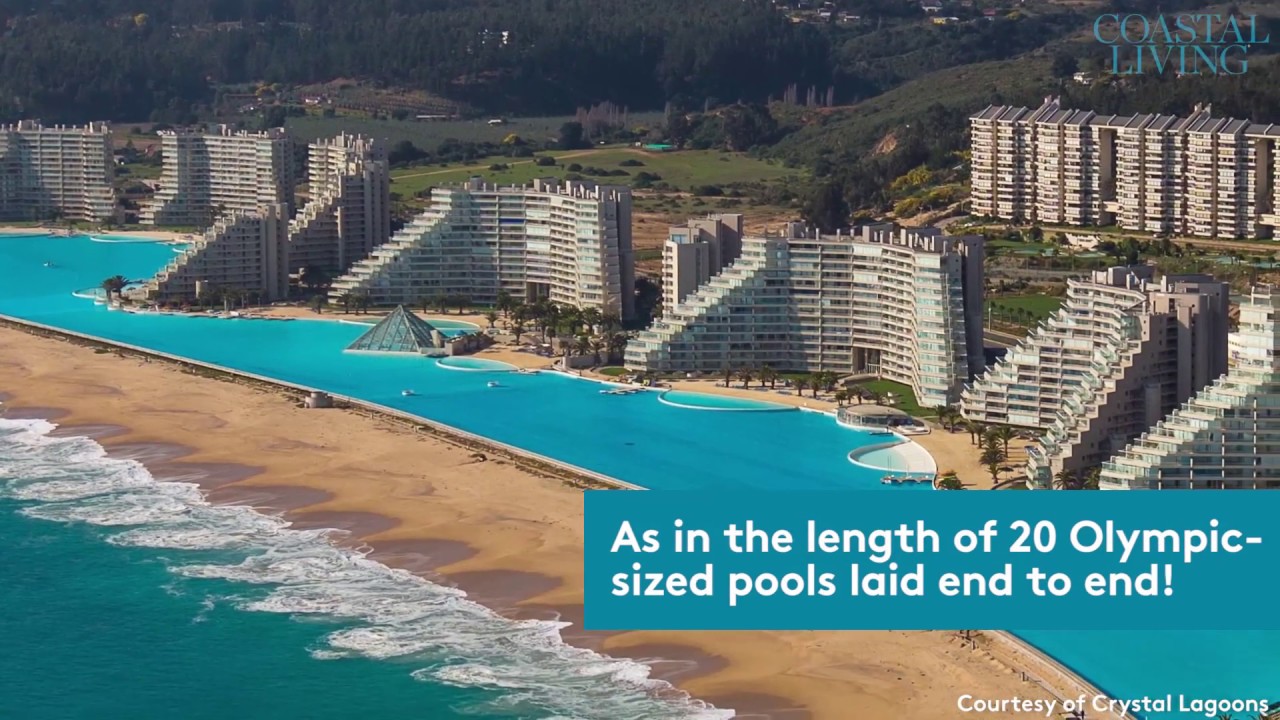 This Insanely Huge Pool Is Literally Right Next to the Beach - YouTube