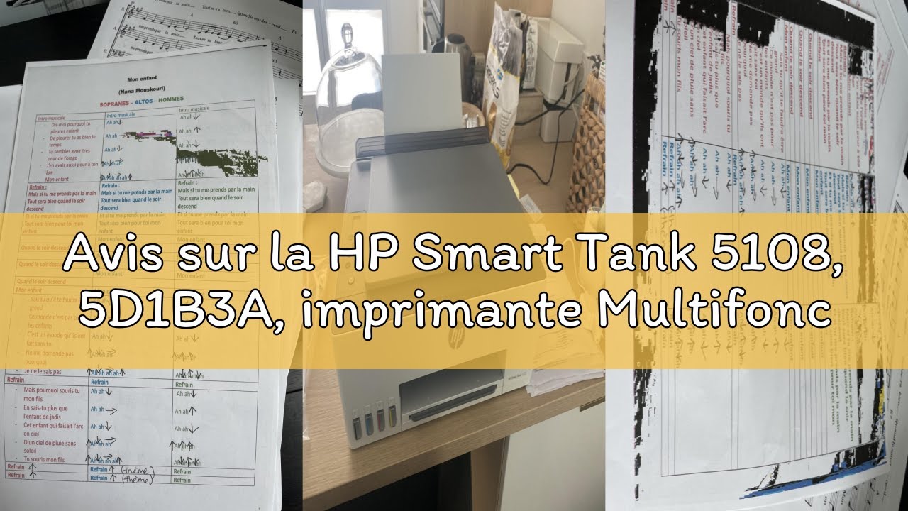 Avis sur la HP Smart Tank 5108, 5D1B3A, imprimante Multifonction A4 ...