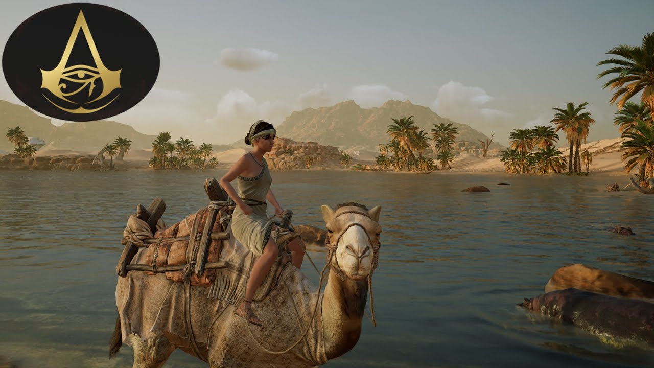 Riding on a Camel near White Desert Oasis - Assassin's Creed Origins ...