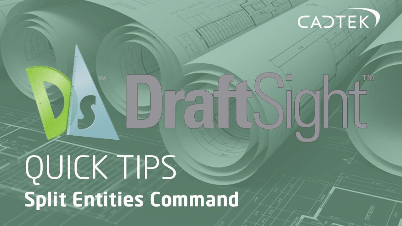 DraftSight Quick Tips: Split Entities Command - YouTube