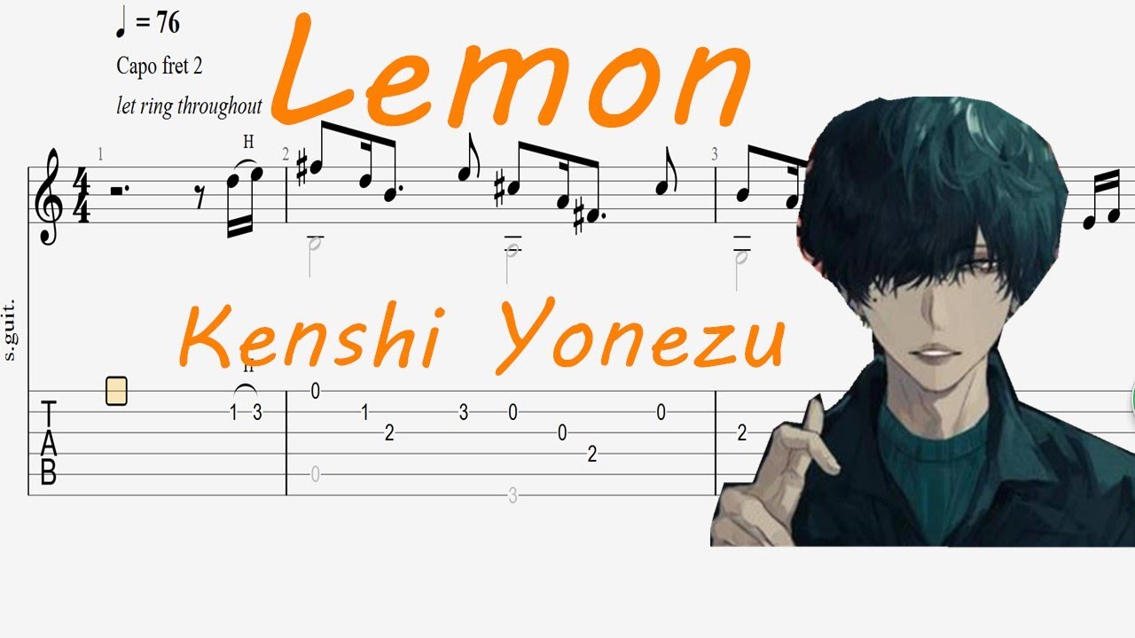 Lemon -( Kenshi Yonezu) Guitar Tab | Fingerstyle |Guitar Tutorial - YouTube