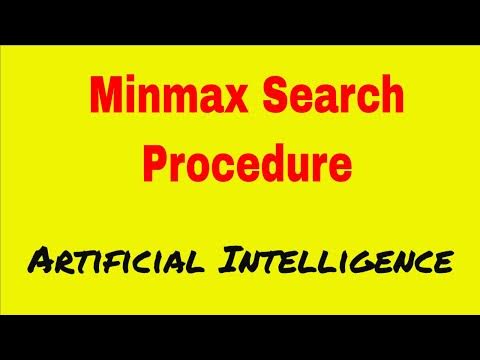 Minmax search procedure || Artificial Intelligence - YouTube