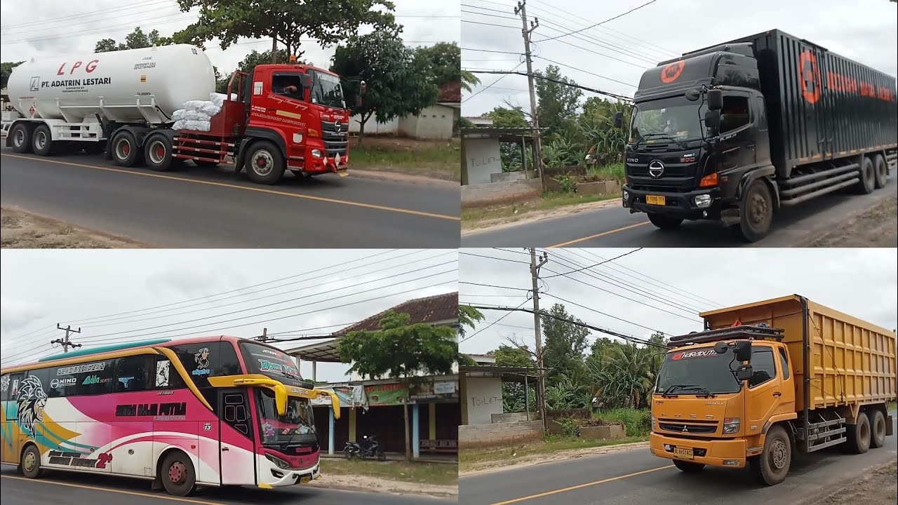 bus singa raja putra, dumptruck, truck wing box, mobil tangki pertamina ...