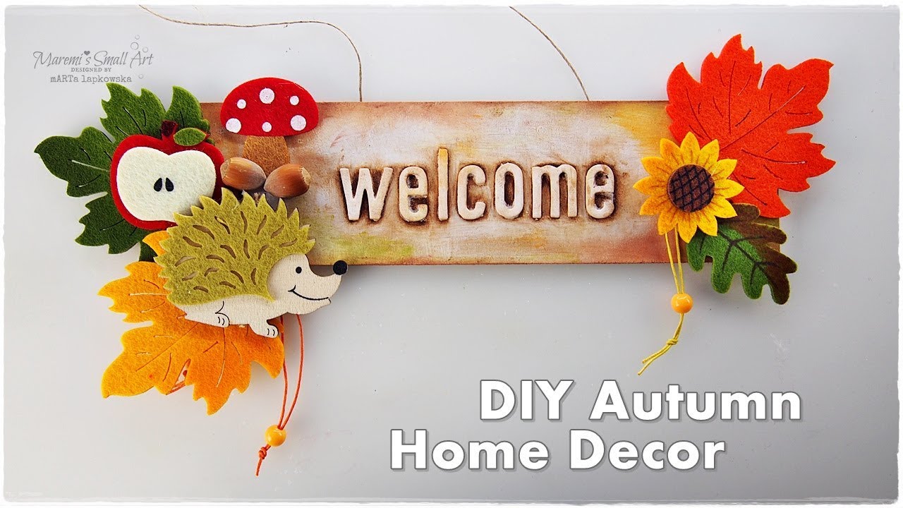 🍁 🎃 DIY Autumn Welcome Sign from Dollar Store ♡ Maremi's Small Art ...