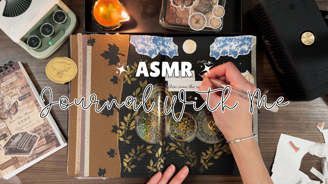 ASMR Journal With Me - Vintage Scrapbook #13 - YouTube