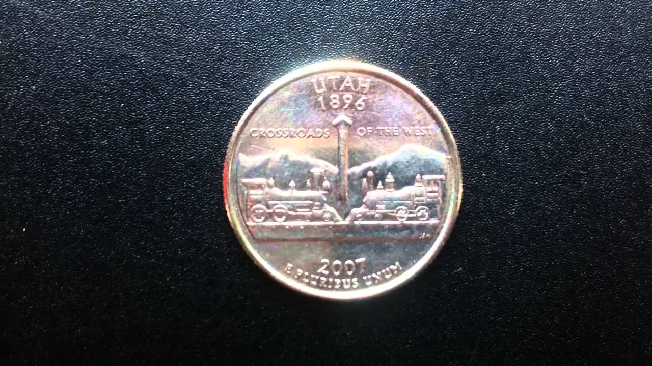 Coin : USA Utah Quarter 2007 D Coin - YouTube