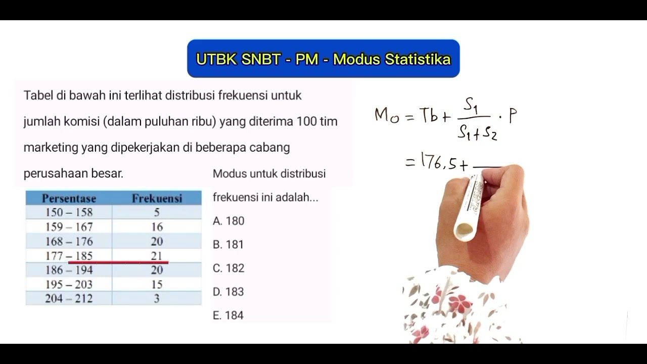 Latihan Soal UTBK SNBT | PM | Modus Statistika #utbk #snbt #snbt2025 ...