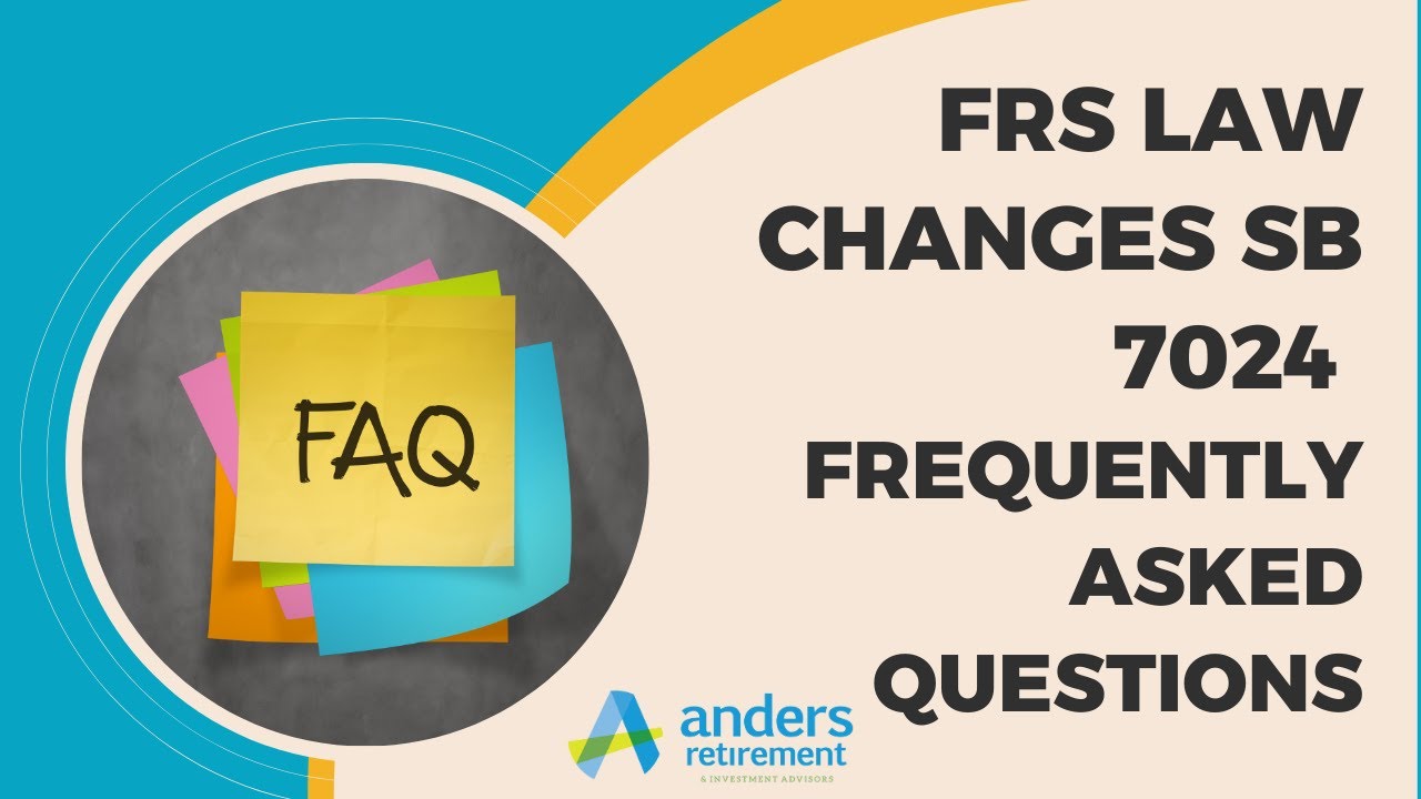 FAQ’s for 2023 FRS Pension and DROP Changes - FRS SB 7024 - YouTube