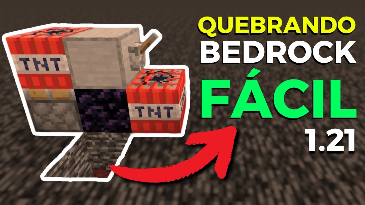 COMO QUEBRAR A BEDROCK NO MINECRAFT 1.21 | Java/Bedrock (TUTORIAL) - YouTube