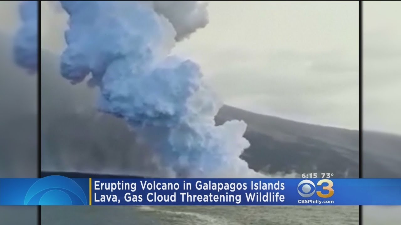 Erupting Volcano In Galapagos Islands; Lava, Gas Cloud Threatening ...