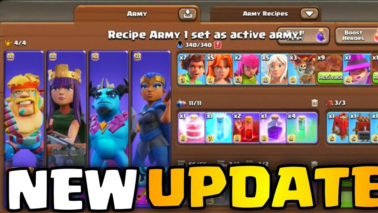 New Army Screen and Recipes in clash of clans!|Clash of clans (Tamil)|# ...