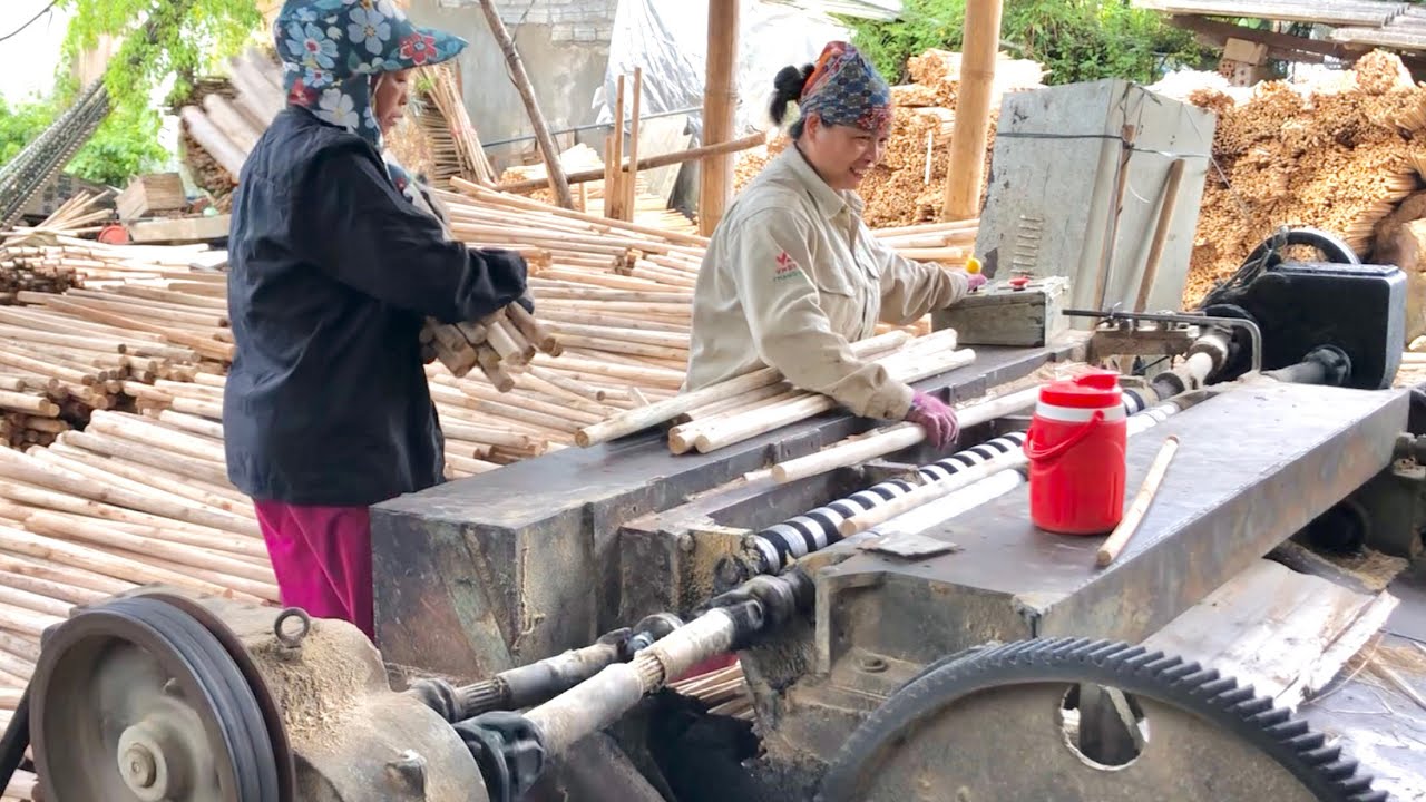 Amazing,Wood core processed into planks #woodworking #construction ...