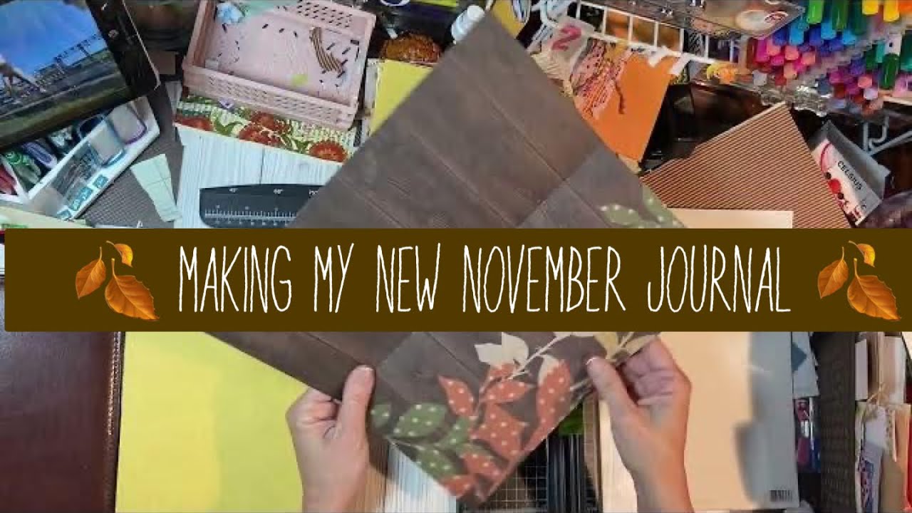 Making my November creative daily journal - recycling an old journal ...