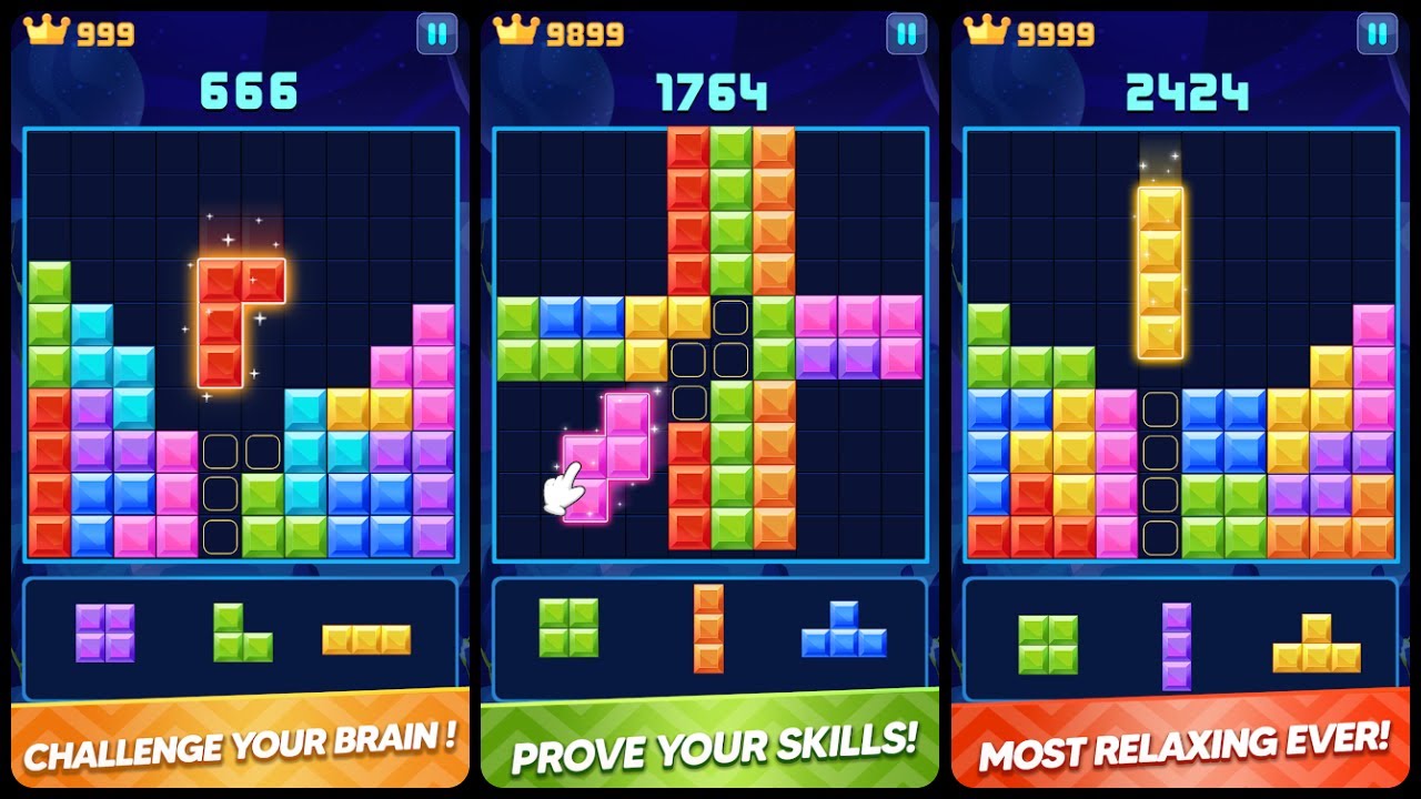 Classic Block Puzzle Brick (Gameplay Android) - YouTube