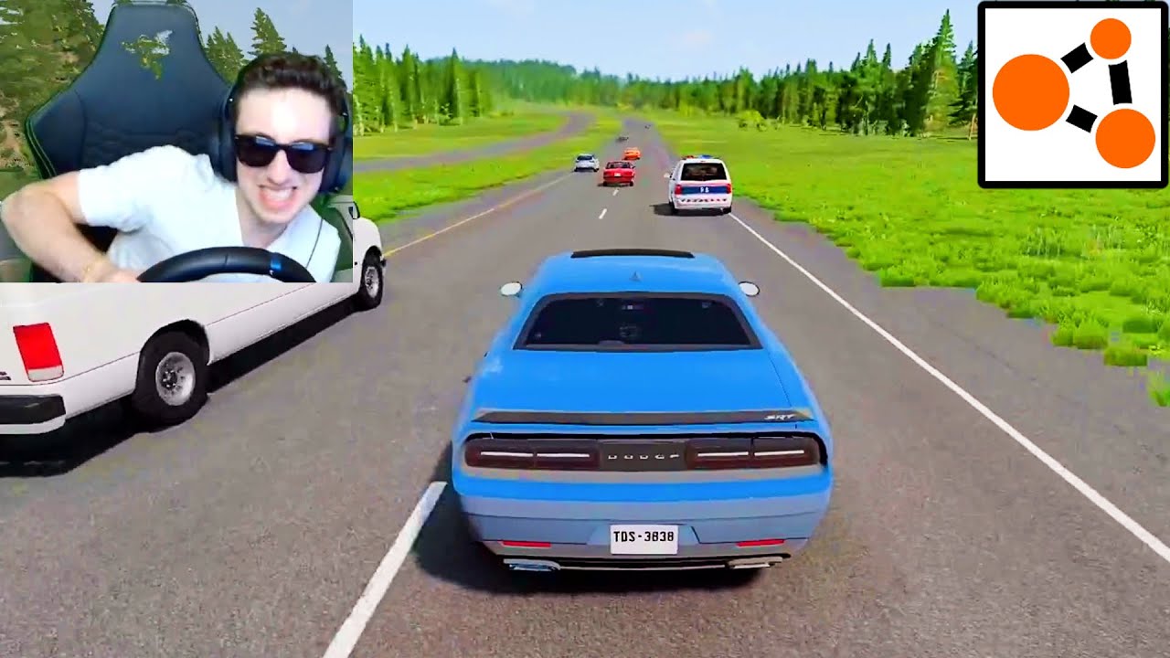 Driving A 1000HP Demon On The Highway In BeamNG.Drive! - YouTube