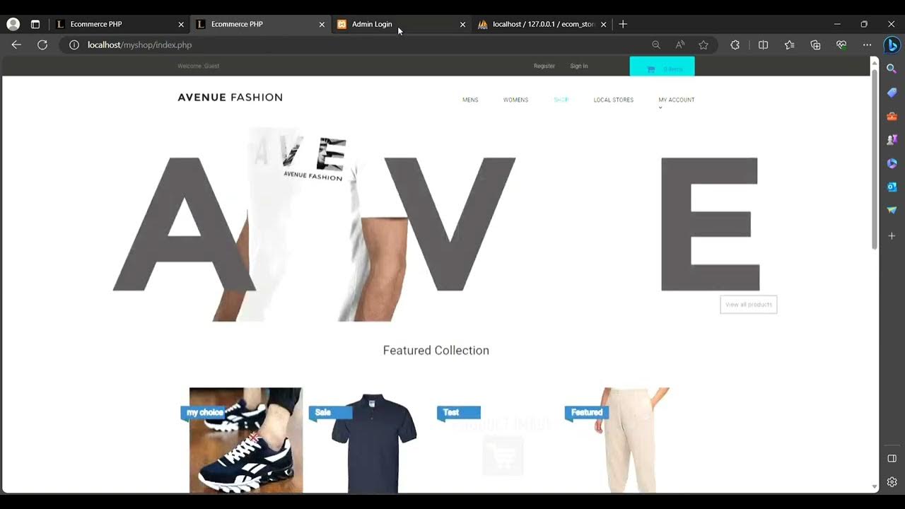 E-Commerce website using Php & Mysql - YouTube