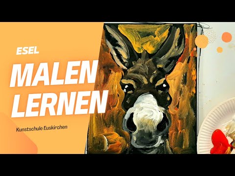 Wie malt man ein Esel mit Acrylfarbe Tutorials für Anfänger - YouTube