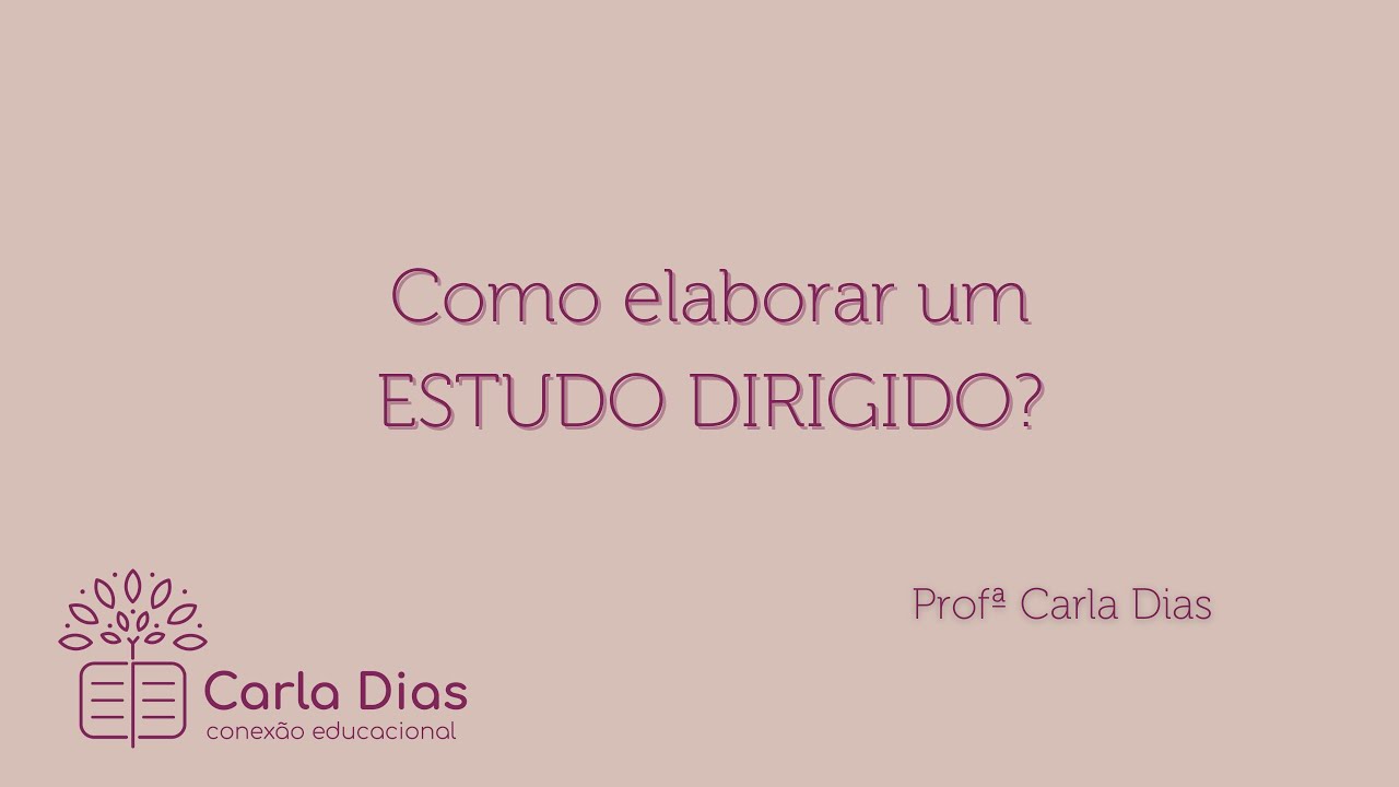 Como elaborar um estudo dirigido? - YouTube