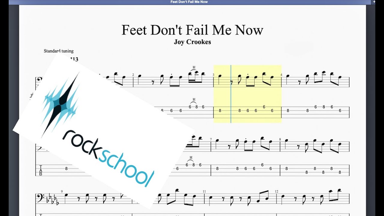 Feet Don't Fail Me Now (2024) Rockschool Grade 3 Bass - YouTube