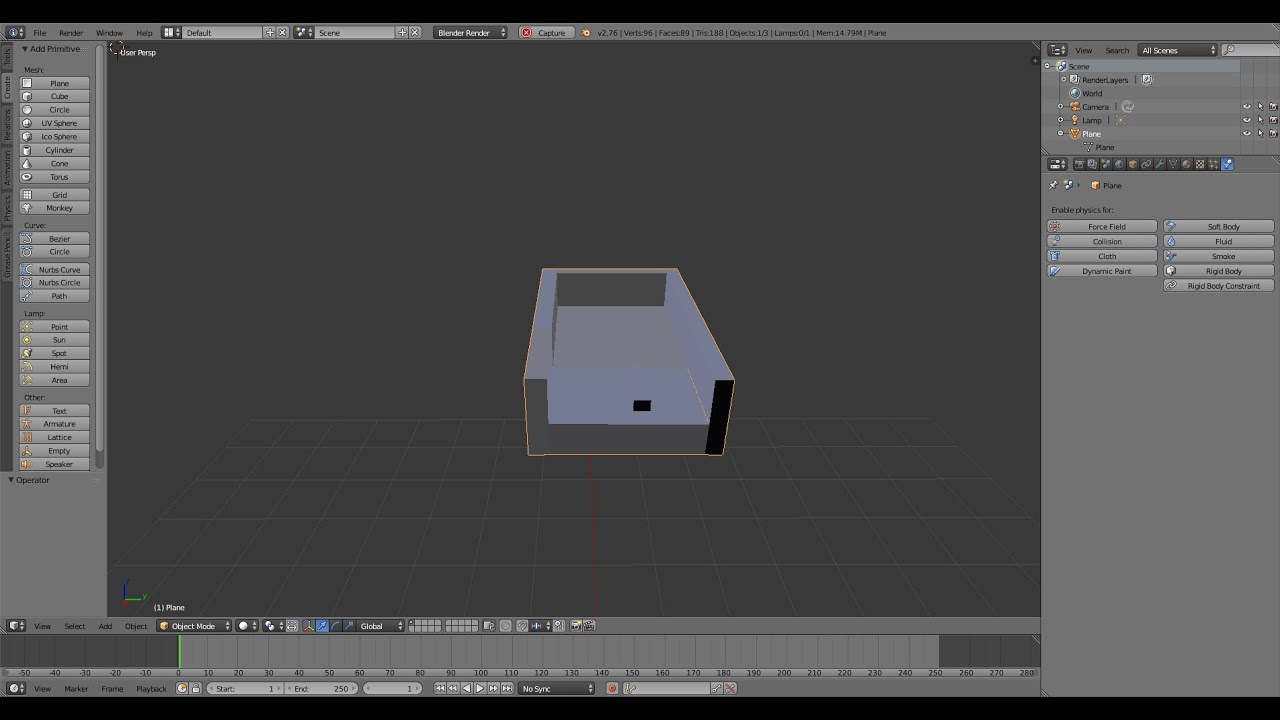 Blender 2.76.b - simulace vody - YouTube